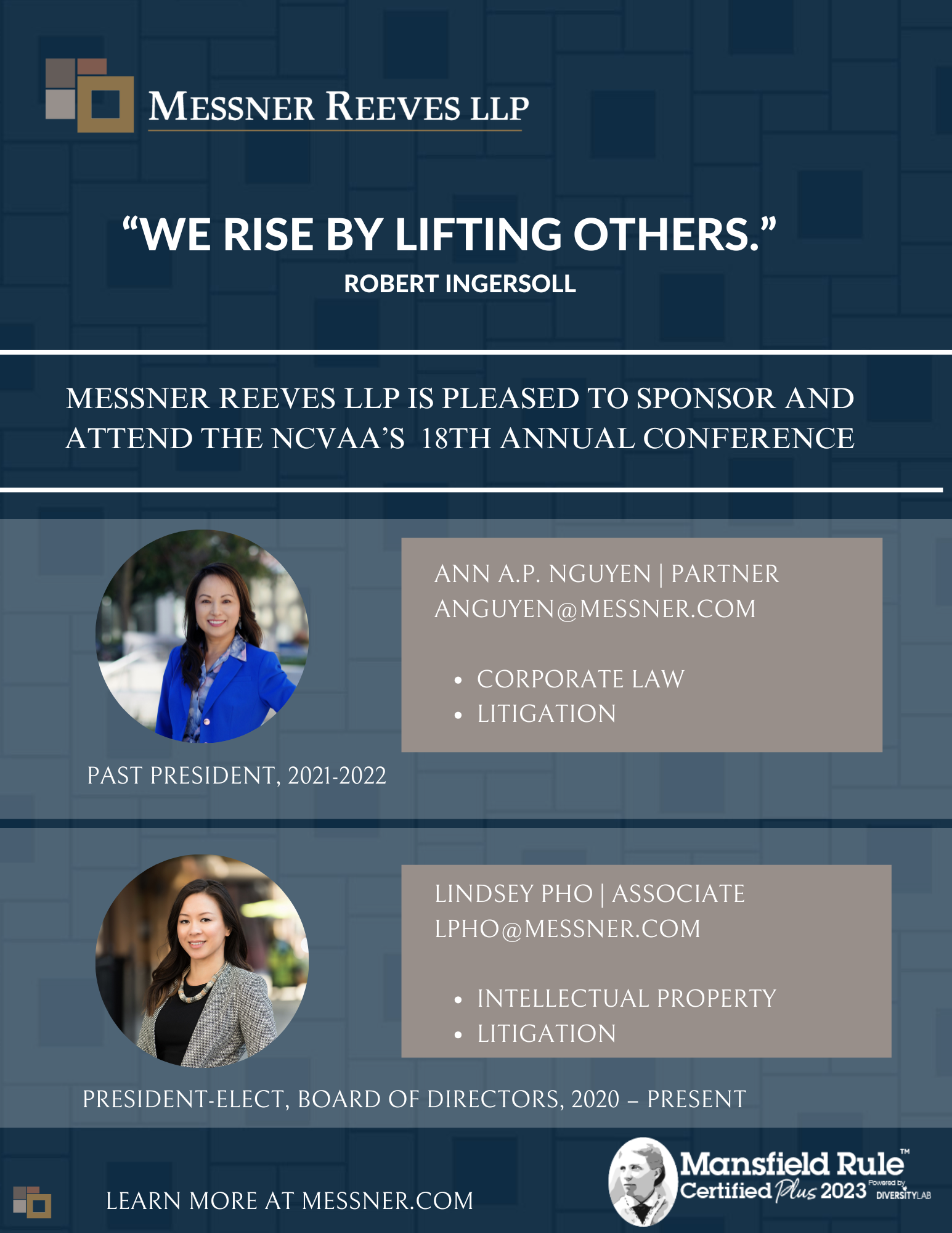 Messner Reeves Sponsors 2025 NCVAA Conference in Washington, D.C ...